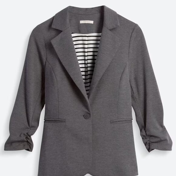 41 Hawthorn | Tops | 4 Hawthorn Benson Ruched 34 Sleeve Blazer In Dark ...